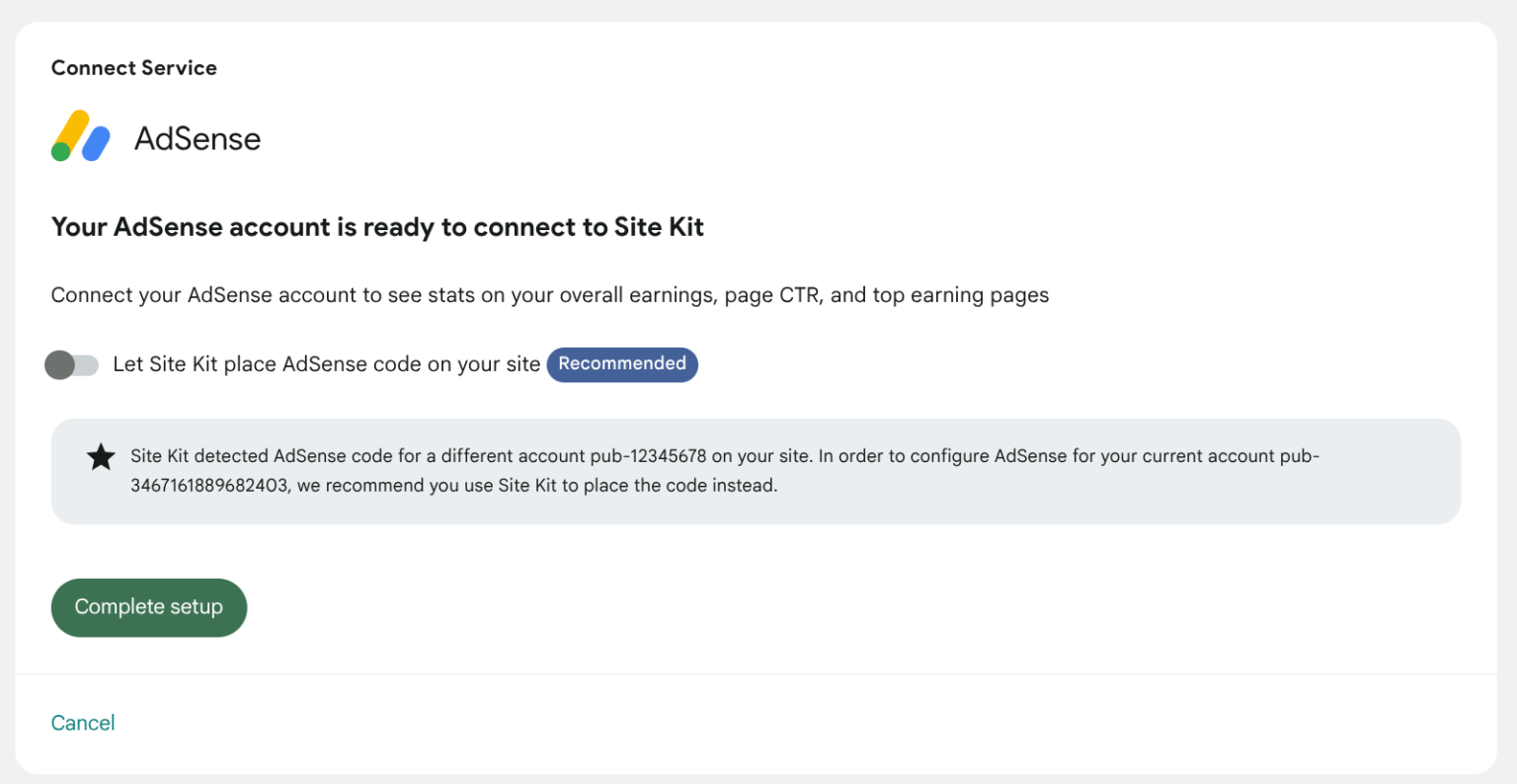 AdSense - Site Kit by Google
