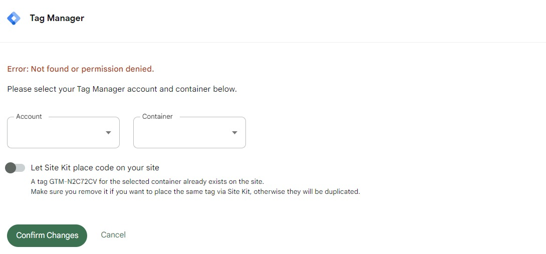 Tag Manager - Site Kit by Google